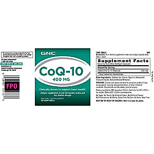 GNC CoQ-10 400mg, 60 Softgels, Supports Heart Health