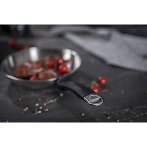 KUHN RIKON Silver Star Bratpfanne / Pfanne unbeschichtet aus Edelstahl mit Wabenboden, 24 cm, alle Herdarten inkl. Induktion, krosses und fettarmes Braten