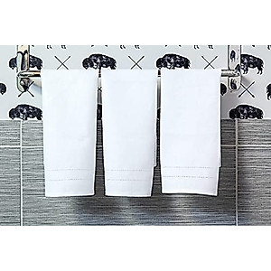 Solino Home Linen Hand Towels 14 x 24 Inch – 100% Pure Linen White Towels Set of 3 – Machine Washable and Handcrafted from European Flax