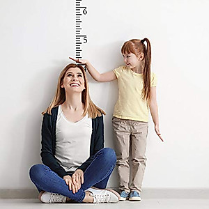 Tatuo 7 Feet Growth Chart Stencil, Reusable Ruler Template Painting on Wood, Measuring Kids Height Wall Decor, Rustic Decor for Farmhouse, 7 Pieces(White)