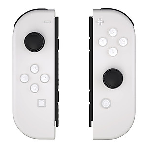 eXtremeRate Replacement Two-Tone Jelly Buttons for JoyCon, White & Clear with Symbols Custom Controller ABXY Direction Home Capture + - Keys, DIY Action Face Buttons for Nintendo Switch & Switch OLED