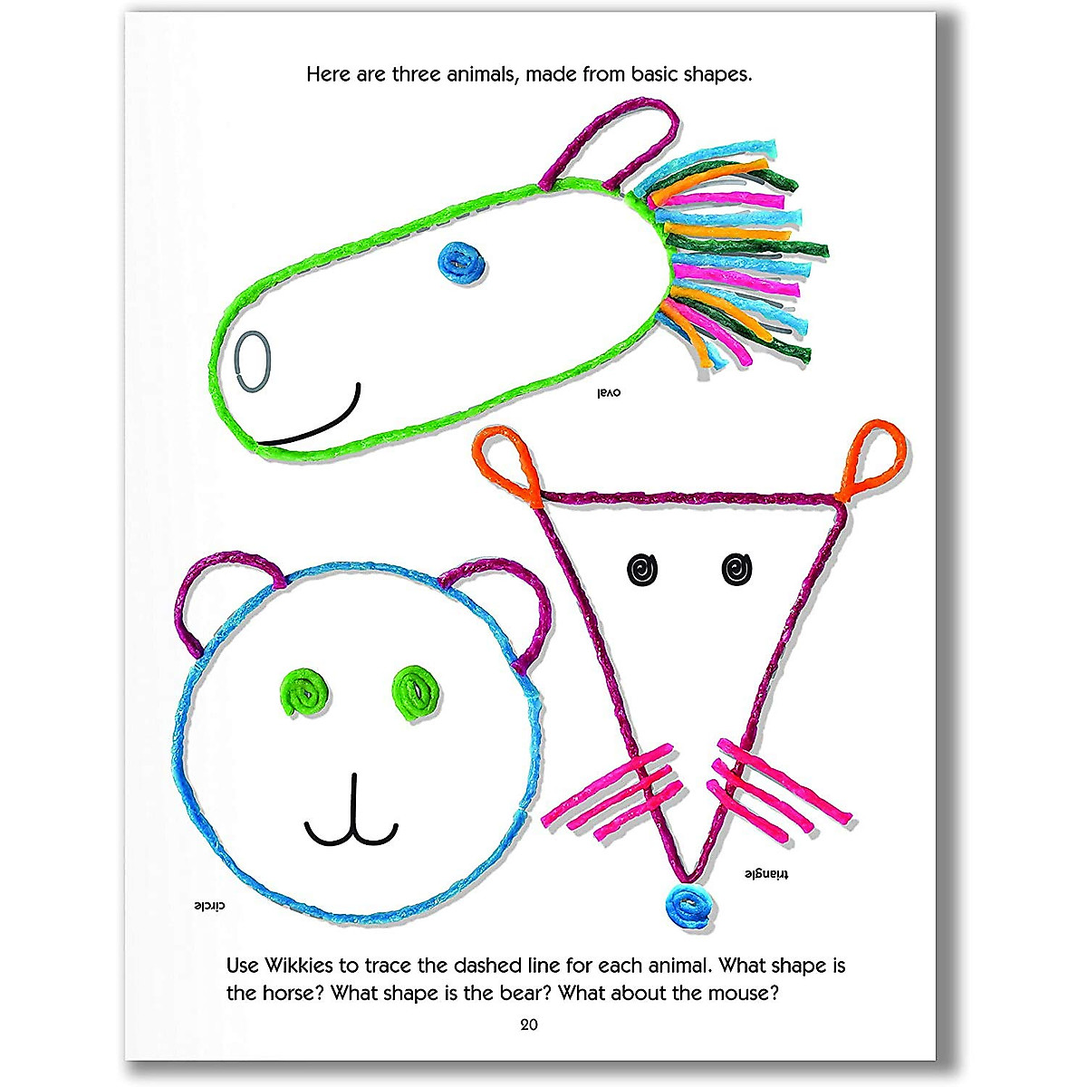 Wikki Stix Preschool Activity Book with 72 Non-Toxic, Reusable Wikki Stix Provides School Readiness Skills; Made in USA.