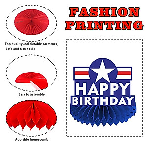 Aircraft Happy Birthday Honeycomb Centerpieces Airplane Aviation Fighter Theme Decor for Boys Men 1st Birthday Party Baby Shower Fighter Jet Party Supplies Favors Decorations Photo Booth Props Gift