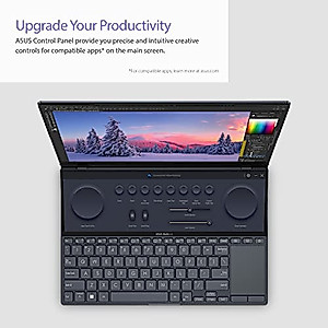 ASUS Zenbook Pro 14 Duo 14.5â€ 2.8K OLED Touch, 120Hz Refresh Rate, ScreenPad Plus, Intel i9-12900H CPU, RTX 3050Ti, 32GB RAM, 1TB SSD, Windows 11 Home, Tech Black, UX8402ZE-DB96T