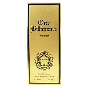 META-BOSEM One Billionaire, Men's Cologne Eau de Toilette Natural Spray - Classic Rose Notes - Aromatic Scent - Great Holiday Gift - for All Day Use - a Classic Bottle, 3.4 Fluid Ounce/100Ml