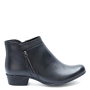 Rockport Women's Carly Bootie Ankle Boot, Black Leather, 7.5 M US