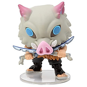POP Demon Slayer - Inosuke Hashibira Funko Vinyl Figure (Bundled with Compatible Box Protector Case), Multicolor, 3.75 inches