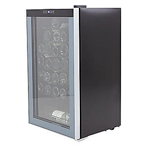 Avanti WC34N2P Wine Cooler Freestanding Single Zone with Temperature Control Holds Up to 34 Bottles, Stainless Steel Construction with Glass Door, Black