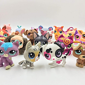 Pet Shop Kid Toy LPS CAT 10pcs/lot Mini Pet Shop Toys Cute Stands Cat Dog Old Rare Original Figure Animal Collection Kitten Collie Spaniel