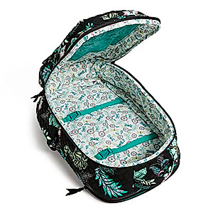 Vera Bradley Women's Cotton Large Travel Backpack Travel Bag, Island Garden - Recycled Cotton, One Size