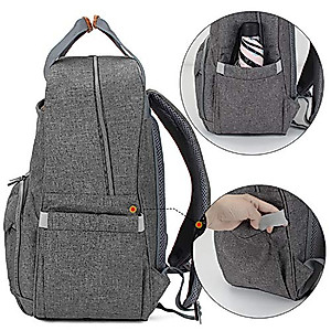 Luxja Breast Pump Backpack with Compartments for Cooler Bag and Laptop, Breast Pump Bag Suitable for Working Mothers (Fits Most Major Breast Pump), Gray