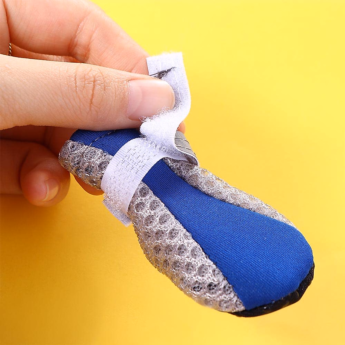 Soft Sole Nonslip Dog Mesh Boots, Reflective Puppy Shoes Dog Paw Protectors, Adjustable Outdoor Pet Boots for Small and Medium Pets(XL,Rose red)