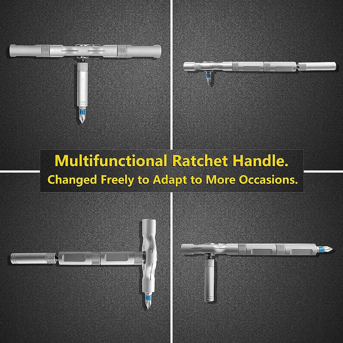 Ratchet Screwdriver Set 24 in 1 Precision Screwdriver Bit Screwdriver Sets With Case Duka Tools Ratchet Screwdriver with Detachable Handle for Watch Computer Electronics Father'screwdriver set (Black)