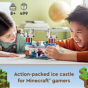 LEGO Minecraft The Ice Castle 21186 Building Toy Set for Kids, Girls,and Boys Ages 8+(499 Pieces)