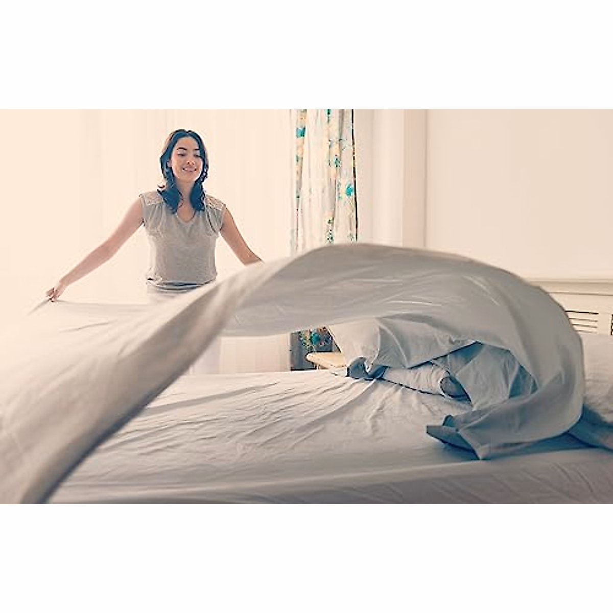 Hotel Quality 600 Thread Count Twin-XL Flat Sheet,100% Long Staple Egyptain Cotton Brown Top Sheet, Extra Softness Durable Sateen Weave Sheet ( Twin-XL, Brown Top Sheet)