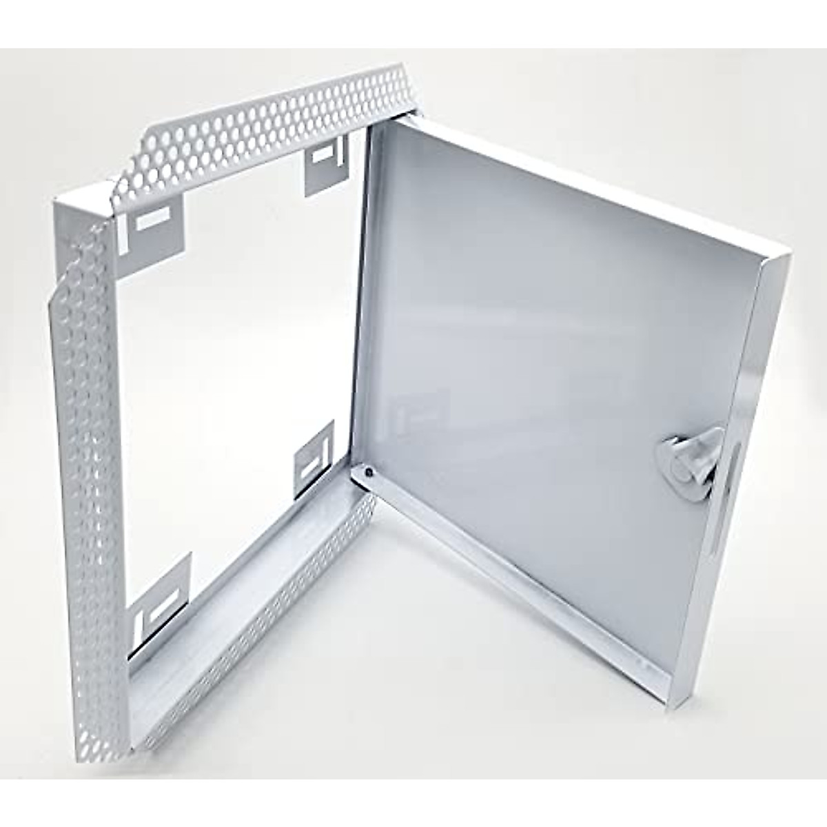 Access Door 10" X 10" Steel Access Panel Door with Plaster Bead Frame for Wall/Ceiling Application with Slotted Lock - [Outer Dimensions: 11" Width X 11" Height]