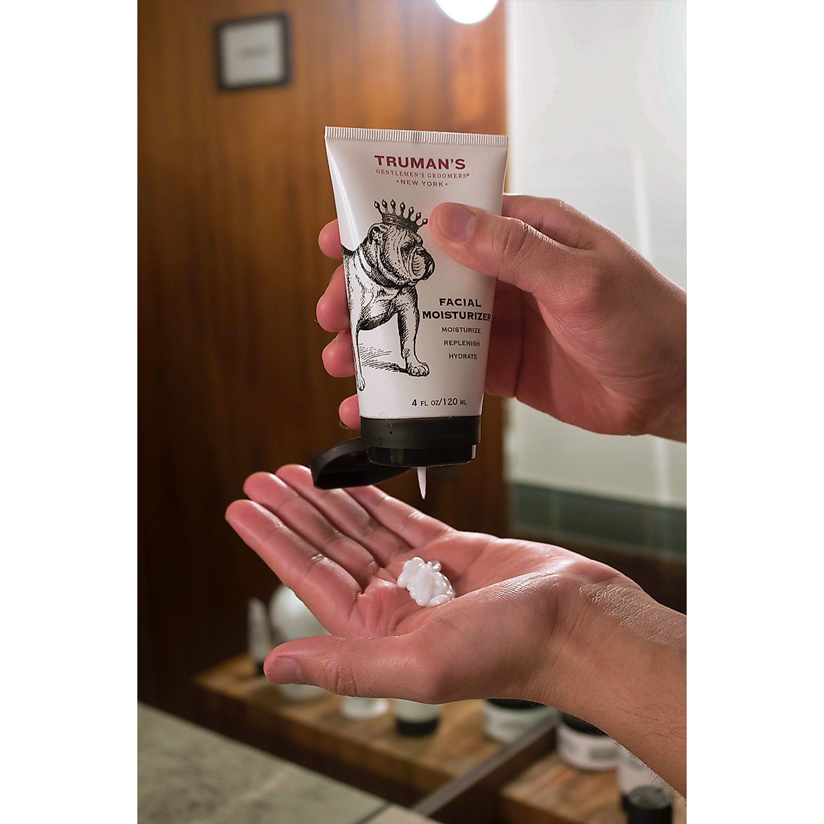 Truman's Gentlemen's Groomers - Men's Facial Moisturizer - Fixes Dry Skin, Rich in Vitamin B to Reduce Inflammation, Cooling Eucalyptus oil 4oz