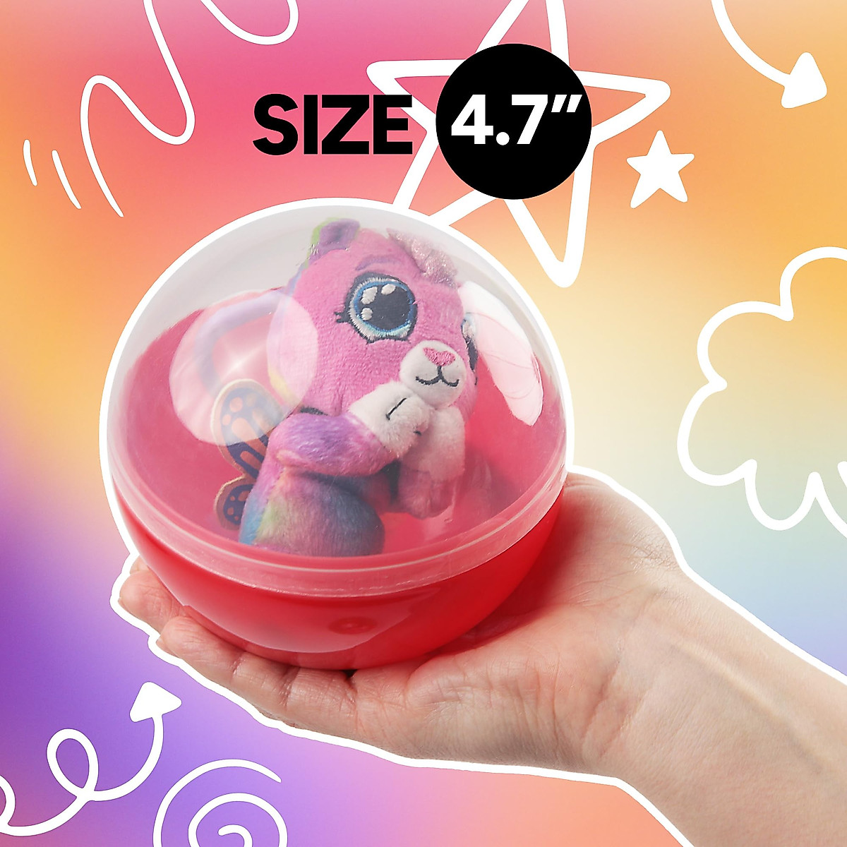 Capsule Vending Machine Translucent Round Capsules Empty 10 pcs 4.7 inch - Gumball Machine Capsules Easter Basket Stuffers Birthday Gifts - Pinata Stuffers DIY Craft Supplies Claw Machine Refills