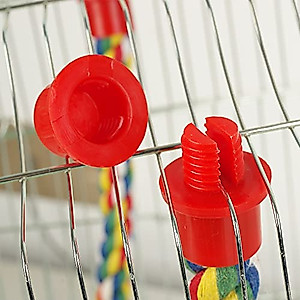 QR Bird Rope Perch Bird Toys Bird Cage Accessories Both Ends Can Be Fixed Colored Ropes Bend Bungee Natural for Parakeets Cockatiels, Conures, Macaws, Lovebirds, Finches