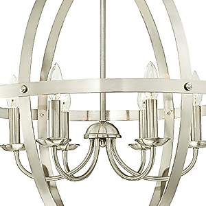 Westinghouse Lighting 6328300 Stella Mira Six-Light Indoor Chandelier, Brushed Nickel Finish, 6