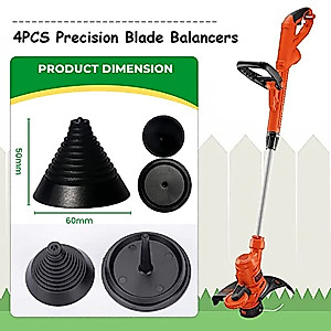 4 Pack Precision Blade Balancers, Lawn Mower Blade Sharpener Balancer Universal Blade Balancers for Balancing Lawnmower Blades Compatible with Most Lawnmower Blades for Outdoor Courtyard Garden Grass