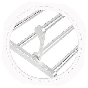 GARVALON Bathroom Towel Rack Towel Holder Bathroom Toilet Storage Rack Bathroom Towel Shelf Foldable Towel Shelf Bathroom Shelf Organizer Towel Rod No Punching Hand Towel Space Aluminum