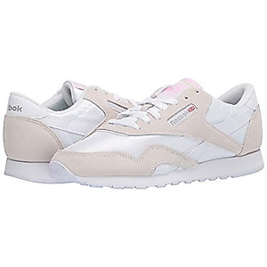 Reebok Women's Classic Nylon Sneaker, Classic White/Light Grey 2, 8