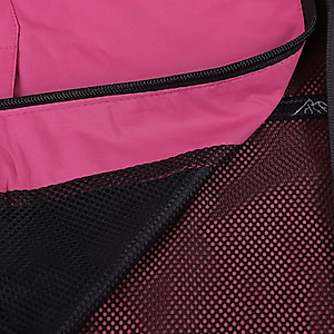 OutTop Women's Waterproof Rain Jacket Lightweight Hooded Zipper Windbreaker Active Outdoor Raincoat for Hiking Travel (Hot pink, XL)