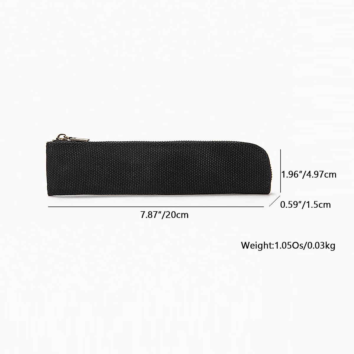 YONBEN Pencil Case Cute Thin and Slim Pencil Pouch Small Pen Case -Simple and Stylish Cotton Canvas Lightweight pencil bag