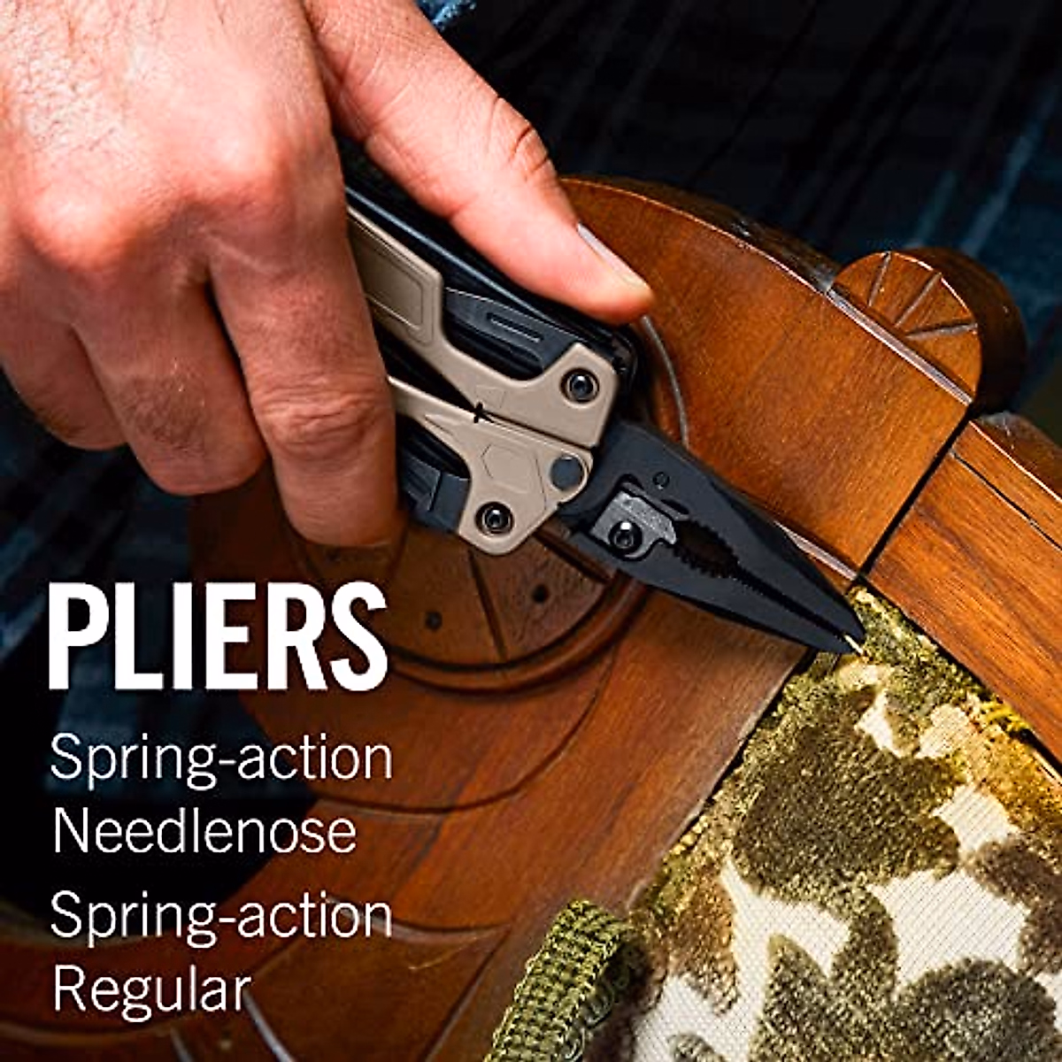 LEATHERMAN, OHT One Handed Multitool with Spring-Loaded Pliers and Strap Cutter, Coyote Tan with MOLLE Black Sheath