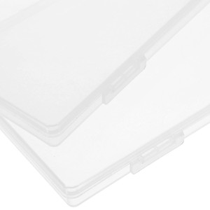 minkissy 2pcs Mini Bead Box Small Clear Plastic Beads Storage Container Nail Charm Bead Box Earrings Storage Boxes Transparent Small Items Boxes Diy Craft Jewelry Organizer