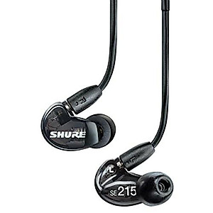 Shure SE215-CL Sound Isolating In Ear Stereo Earphones (Clear) with 3 Pairs of Triple Flange Sleeves for Better Sound Isolation