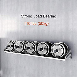 Foldable Stainless Steel Microwave Oven Wall Mount Shelf with 5 Hooks 304 Kitchen Commercial Shelf Rack Restaurant Bar Multifunctional Storage Shelf for Toaster Spice Stand