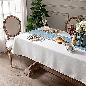 IVAPUPU Rectangle Tablecloth 60x104 inch Table Cloth Linen Wrinkle Free Tablecloths Kitchen Dining Table Cover Tables Farmhouse Holiday Camping