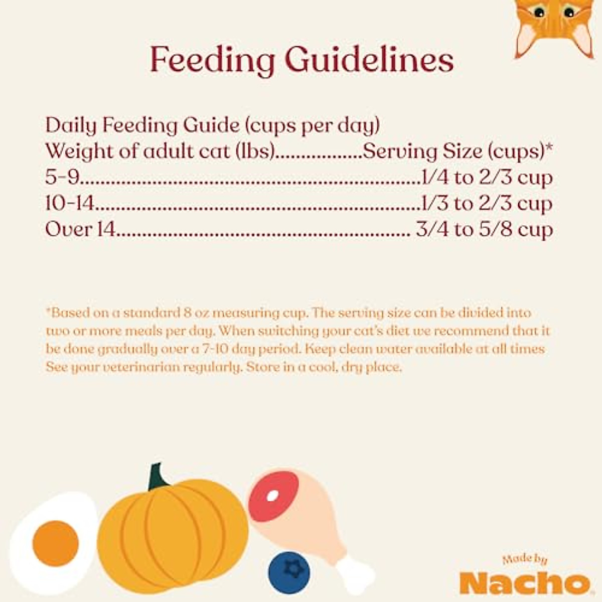 Made by Nacho Bone Broth Infused Dry Cat Kibble - Cage-Free Chicken & Pumpkin Recipe - Premium Grain-Friendly Cat Food 4lb Bag