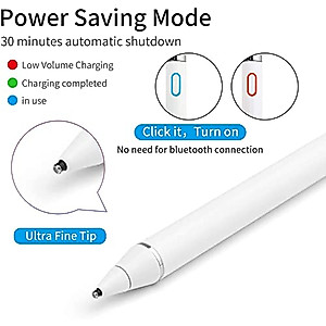 Stylus Pens for Touch Screens,Active Stylus Pen Compatible with Apple iPad, Capacitive Pencil for Kid Student Drawing, Writing,High Sensitivity,for Touch Screen Devices Tablet,Smartphone (White)