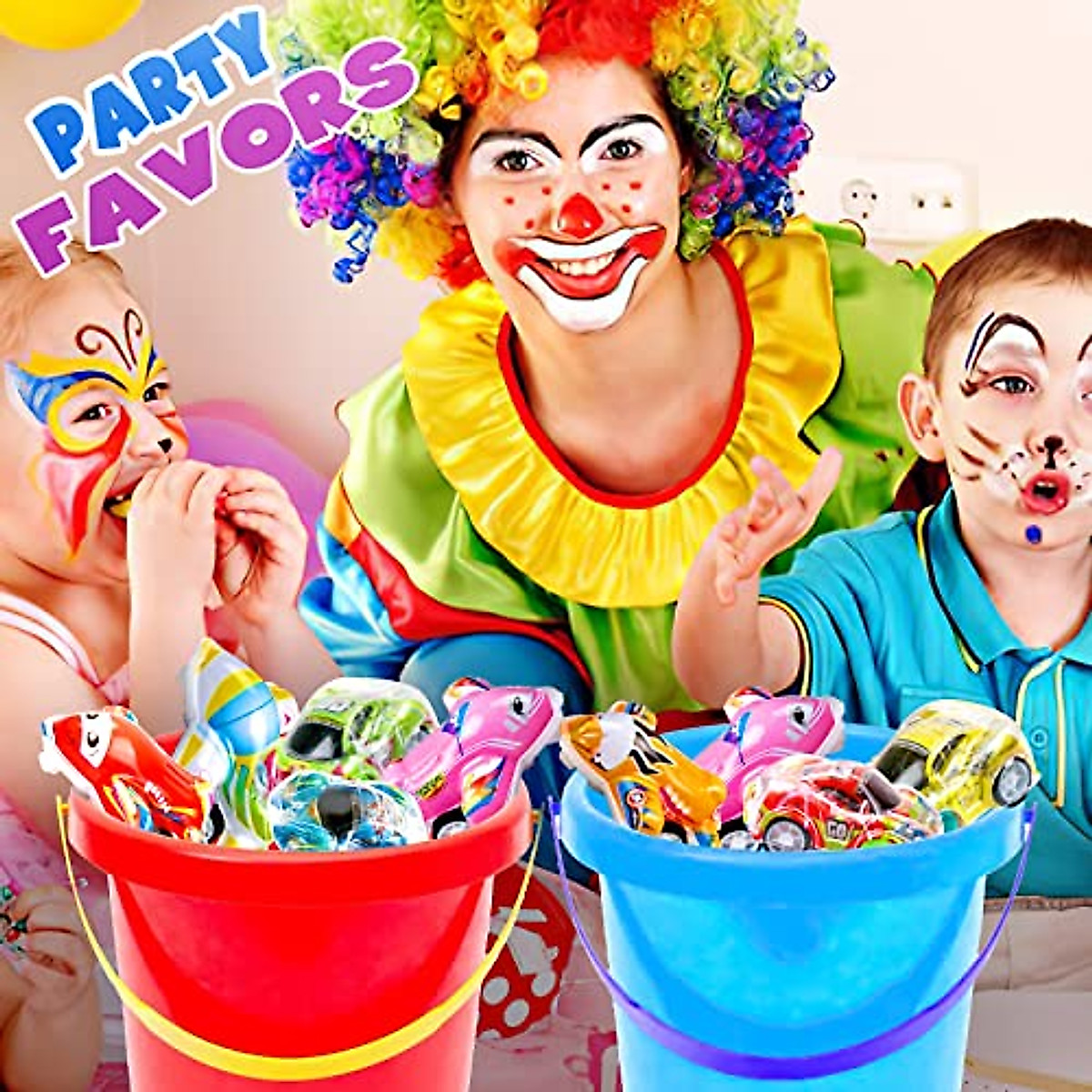 Buauty 50 Pcs Toy Cars Mini Pull Back Cars, Party Favors for Kids, Small Racing Car Carnival Prizes Classroom Rewards, Pinata Stocking Goodie Bag Stuffers Birthday Toys for Girls Boys Toddler