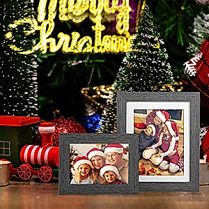 TWING 8 X 10 Picture Frames Set of 6, Rustic Grey Farmhouse Collage Photo Frames Gallery Wall Frame Set for Table Top and Wall Display