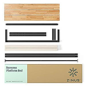 ZINUS Paul Metal Platform Bed Frame / Wood Slat Support / No Box Spring Needed / Easy Assembly, Full
