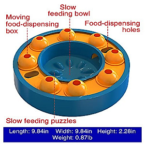 Puzzles Toy Used for Both Cats Dogs,Cat Brain Toys Kitten Mental Stimulation Kitty Mentally Stimulating Puzzle Feeder Best Interactive Indoor Treat Dispenser Food Dispensing Bowl Smart Game C