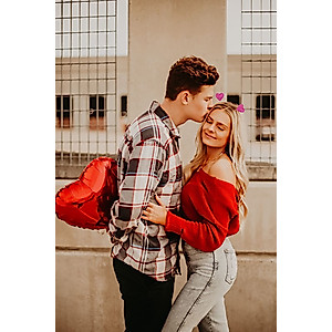 NVENF Valentine’s Day Heart Headband Shinny Rhinestone Heart Hairbands Red Heart Hair Accessory Party Gifts