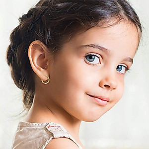 14k Yellow Gold Solid 2mm Tube Classic Polished Hoop Earrings, 2x15mm