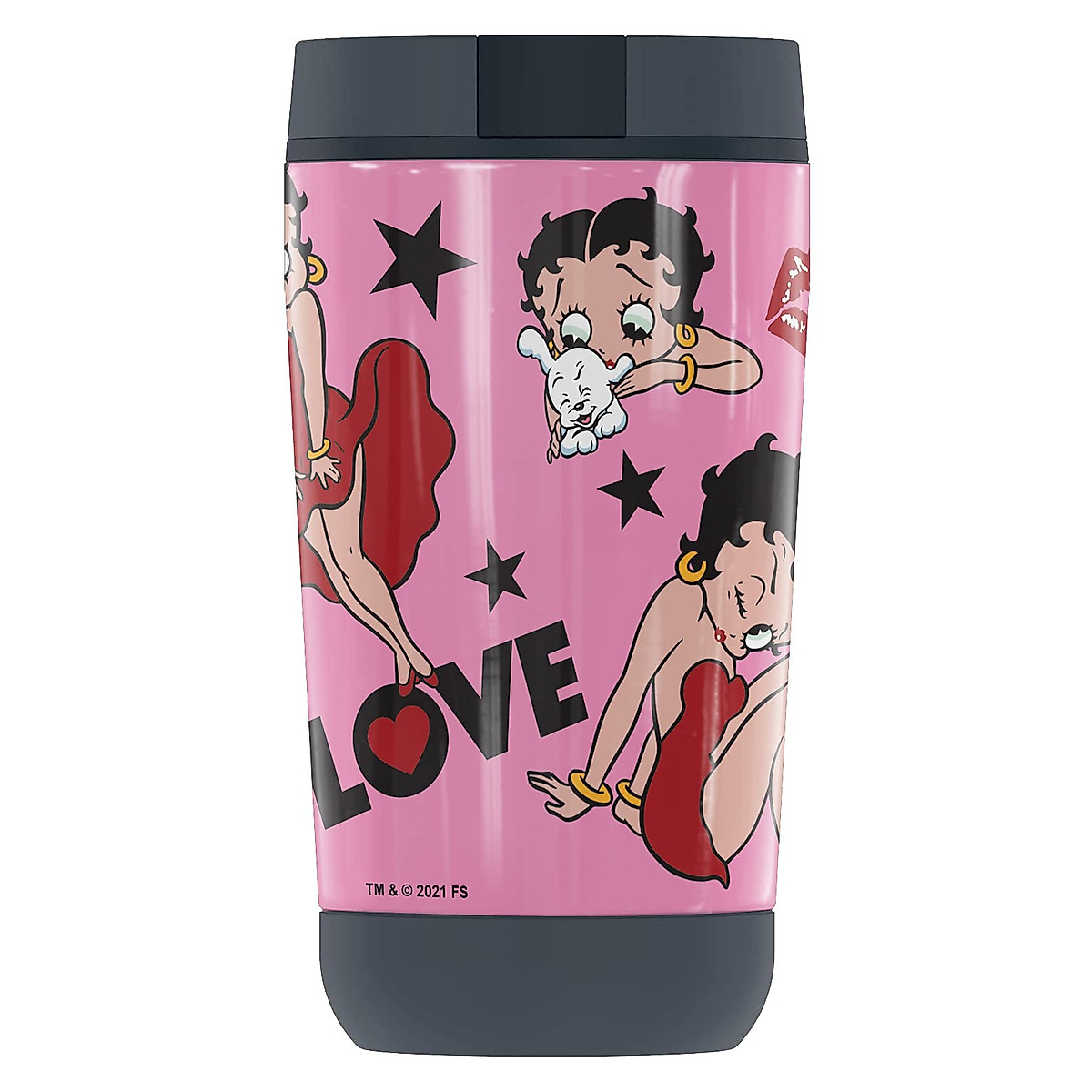 THERMOS Betty Boop Collage GUARDIAN COLLECTION Stainless Steel Travel Tumbler, Vacuum insulated & Double Wall, 12 oz.