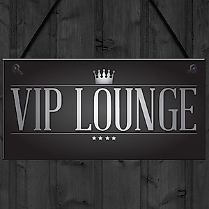 RED OCEAN VIP LOUNGE Vintage Man Cave Pub Home Bar Garden Hanging Sign Plaque BBQ Beer Party Dad Gift