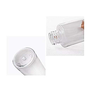 5 oz Clear Plastic Empty Bottles Travel Bottle Container with Flip Cap BPA -free Sample Tube Jars for Cosmetic Bath Shower Gel Lotion Liquid Shampoo - Set of 4