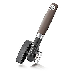 Can Opener Smooth Edge, Side Cut Can Opener Manual with Durable Sharp Blade, Safe Cut Manual Can Opener with Non-Slip Rubber Knob, Side Can Opener with Comfortable Grip Handle