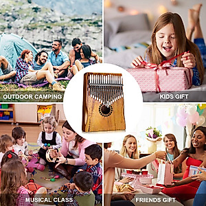 Newlam Kalimba Thumb Piano 17 Keys, Portable Mbira Finger Piano Gifts for Kids and Adults Beginners