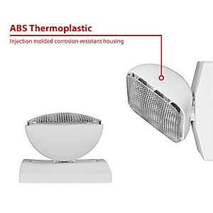 NICOR Lighting Emergency LED Remote Light Fixture (ERL1-10-WH) , White