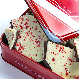 A Gift Inside Handmade Layered Dark and White Chocolate Peppermint Bark