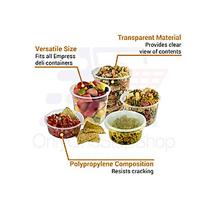 Nicole Fantini Deli Containers with Lids 64oz. Leakproof 10 Sets BPA-Free Plastic Food Storage Cups Clear Airtight Takeout Container Heavy-Duty, Microwaveable Freezer Safe Disposable/Reusable, BS1758